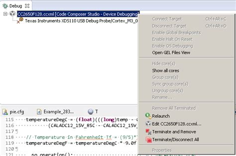 CCS LAUNCHXL CC IcePick C Error Connecting To The Target Error X A Router