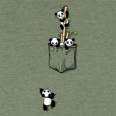 Pocket Pandas By Bekadesigns T Shirts Cartoon