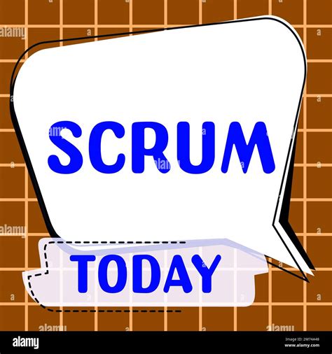 Text Sign Showing Scrum Word Written On Handwriting As Distinct From