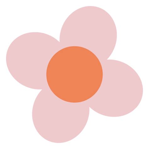 Simple Flat Flowers Pastel Pink Png And Svg Design For T Shirts