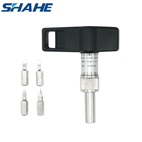 Shahe Tsq 고정 토크 스크루 드라이버 조정 가능한 토크 스크루 드라이버 배치 헤드 토크 미터 수공구 4 개 포함