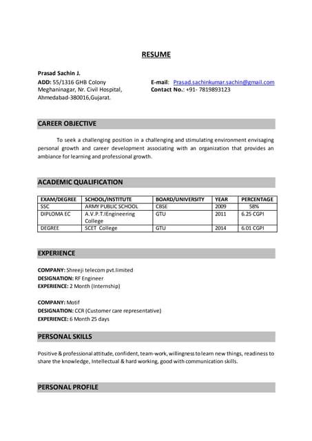 Zubair Cv Pdf