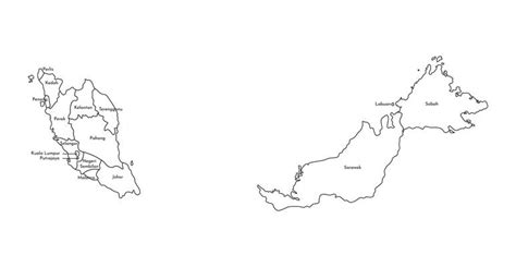 Malaysia Map Outline Vector Art Icons And Graphics For Free Download