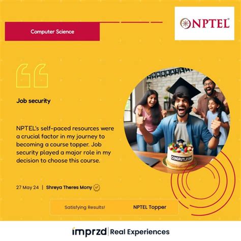 Shreya Theres Mony On Linkedin Nptel