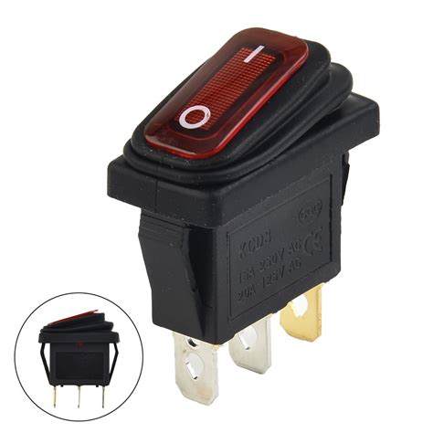 Yasaly 1pc Kcd Rocker Button Switch Push Button Switch T55 T85 1500v