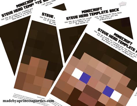 Minecraft Steve Head Printable