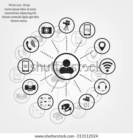 Flat Style Thin Line Art Design Stock Vector Shutterstock