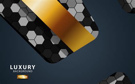 Luxury Premium Black And Gold Overlap Layers Background Banner Design