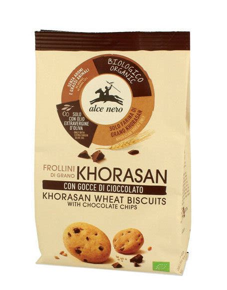 Frollini Di Grano Khorasan Con Gocce Di Cioccolato De ALCE NERO 250