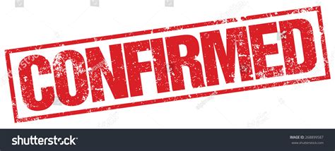 Confirmed Stamp Stock Vector Illustration 268899587 Shutterstock