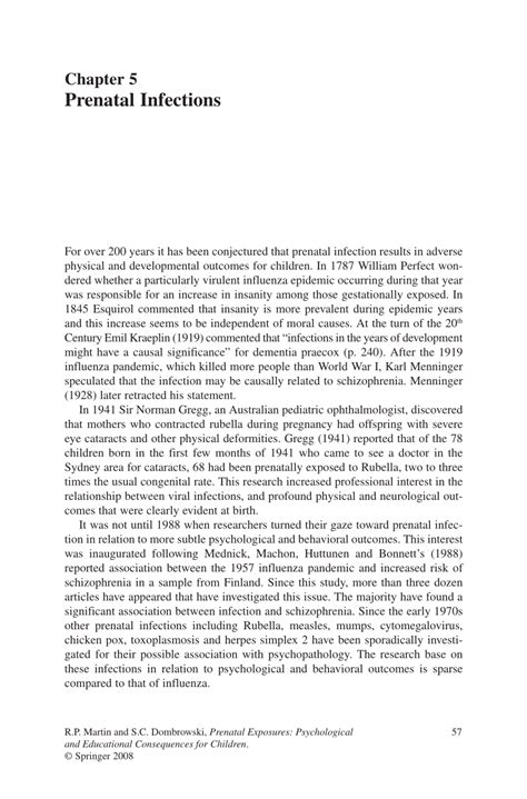 Pdf Prenatal Infections