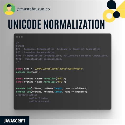 Javascript Unicode Normalization Mustafa Ate Uzun Blog