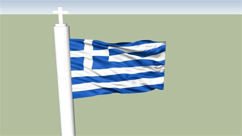 The Flag Of Greece On Larissa Castle Η Ελληνική Σημαία 3d Warehouse