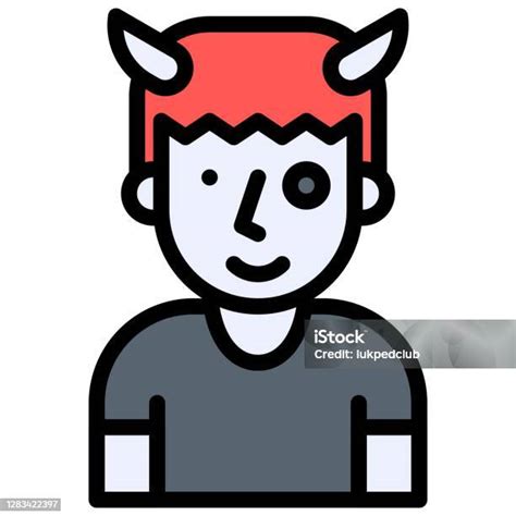 악마 의상 아이콘 할로윈 의상 파티 0명에 대한 스톡 벡터 아트 및 기타 이미지 0명 10월 벡터 Istock