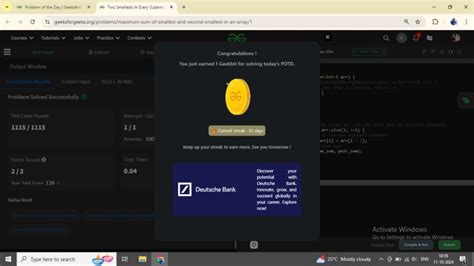 ayush agrahari on linkedin geekstreak2024 coding dsa python