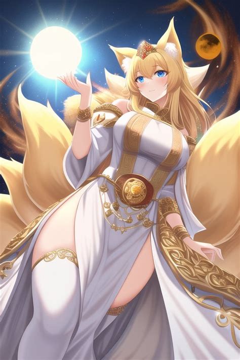 Kitsune Sun Goddess Ai Generated Stablediffusion Rthighdeology