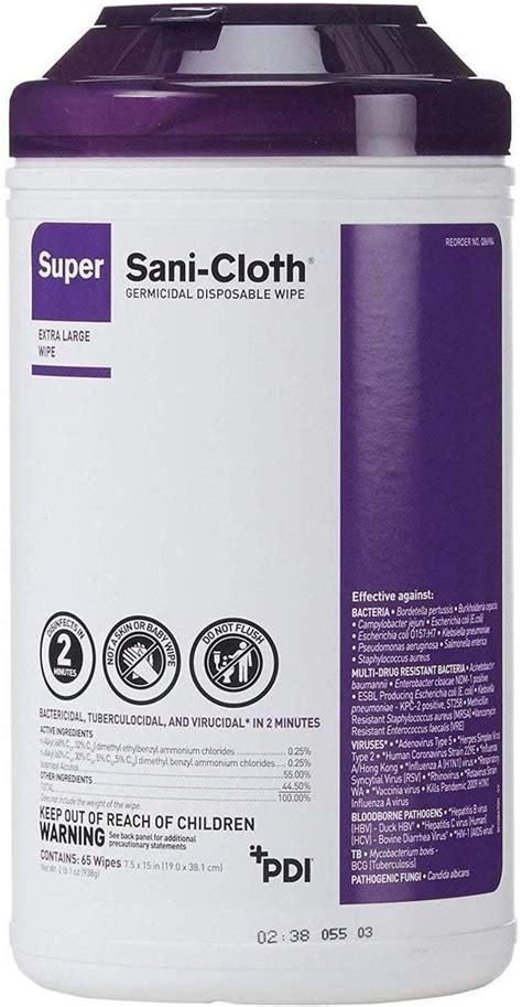 Pdi Super Sani Cloth Germicidal Disposable Wipes Canister Or Packets