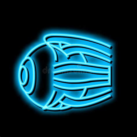 Eye Human Organ Neon Glow Icon Illustration Stock Vector Illustration