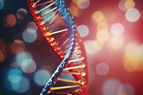Premium Photo Photo Of A Closeup Of A Dna Helix In A Scientific