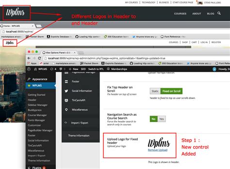 Different Logo In Top Header WPLMS WordPress LMS Documentation