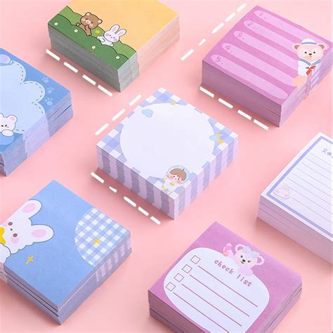 80 Sheets Cartoon Sticky Notes Babe Memo Office Guestbook Notepad Shopee Philippines
