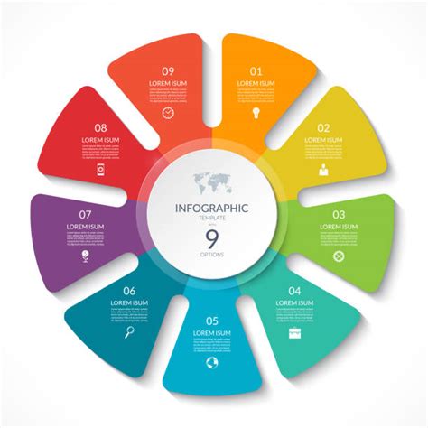 660 9 Segment Infographic Stock Illustrations Royalty Free Vector