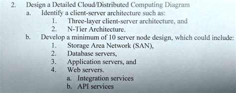 2 Design A Detailed Clouddistributed Computing Diagram A Identify A