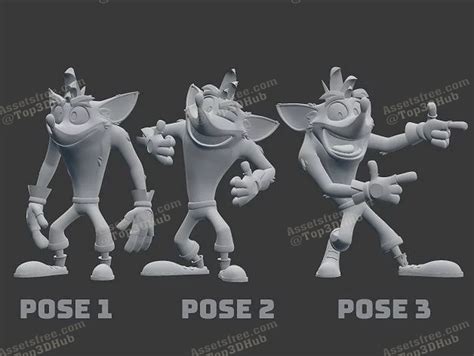 Crash Bandicoot 3d Print Model Download Free