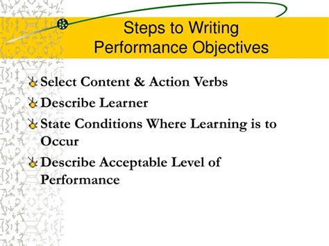 PPT Writing Performance Objectives Mastery Guide PowerPoint Presentation ID