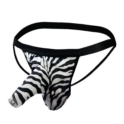 Mens Thongs Elephant Bulge Pouch Mens Elastic T Back Lingerie Thong