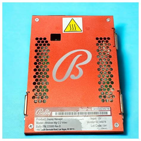 Bally Display Manager Windows Mgr 22 Video Star Games Parts And Service