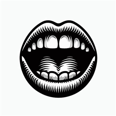 Mouth Logo Illustration Premium Ai Generated Vector