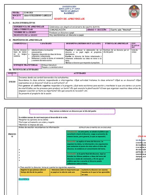 Sesion Discurso Por El Dia Del Padre Pdf Hablar En Público