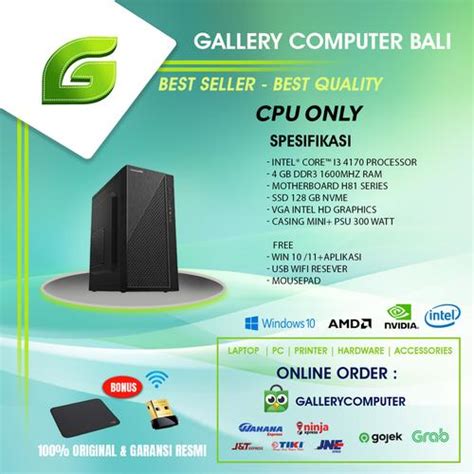 Jual Komputer Pc Rakitan Intel Core I Has Well Murah For Admin Kota Denpasar Gallery