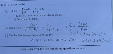 solved [6 5 9 20 marks ] a let f t {cos3t 0 0≤t