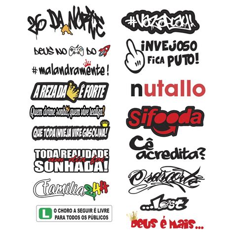 Cartela De Adesivos Personalizados Carro Moto Bike Motocross Shopee