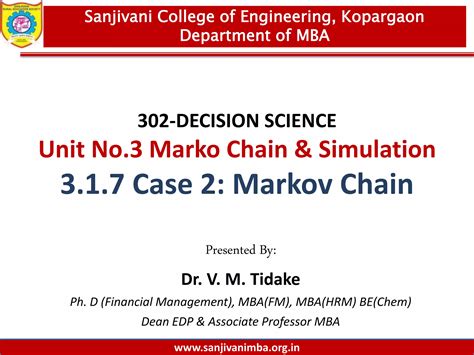 317 Case 2 Markov Chain Pptx Science