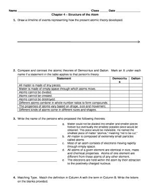 Chapter Structure Of The Atom Doc Template PdfFiller