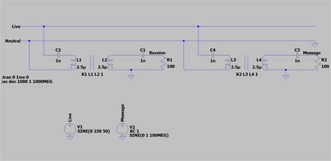 Ltspice Implementation Of A Capacitive Coupling Circuit For Power