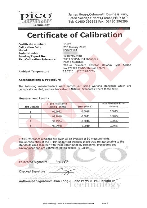 Calibration Rtd Temperature Logger Pt 104