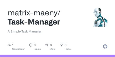 Github Matrix Maenytask Manager A Simple Task Manager