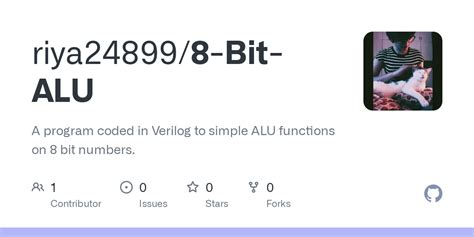 github riya24899 8 bit alu a program coded in verilog to simple alu