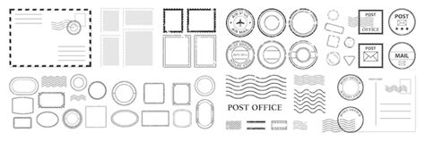 Premium Vector Grunge Postage Stamp Collection Set Of Post Stamp