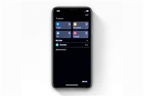 Heres Ios 13s New Redesigned Reminders App In Dark Mode Beebom