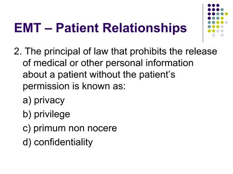 Emt Patient Relationships Ppt