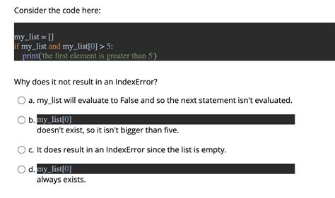 Solved Consider The Code Here My List If My List And Chegg Com