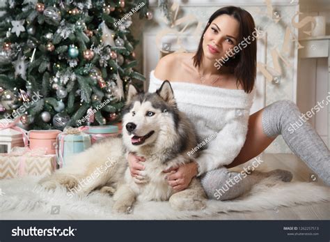 Beautiful Sexy Girl Under Christmas Tree Stock Photo 1262257513 Shutterstock