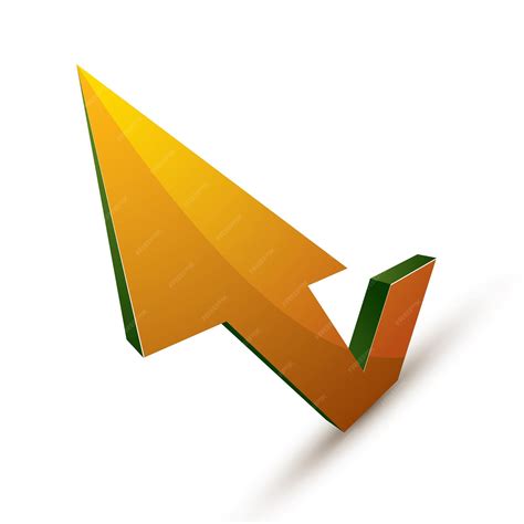 Premium Vector 3d Abstract Symbol With An Arrow In The Shape Of Checkmark Business Growing