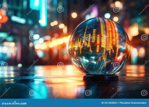 A Glass Ball With A Reflection Of A City In It Stock Illustration Illustration Of Downtown