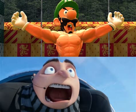 Gru Shocked At Buff Luigi By Yusaku Ishige On Deviantart